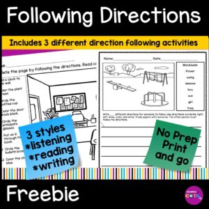 Improve Listening and Fine Motor Skills with This Free Following ...